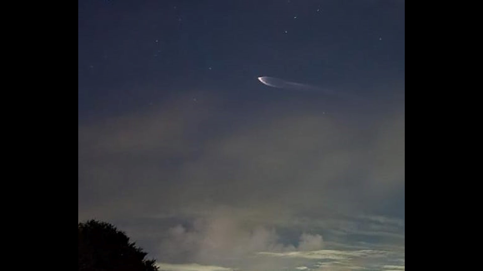 Rocket plume seen cutting through the sky over the First Coast Sunday ...