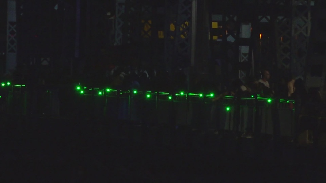 Civil rights group lights Main Street Bridge for Juneteenth ...