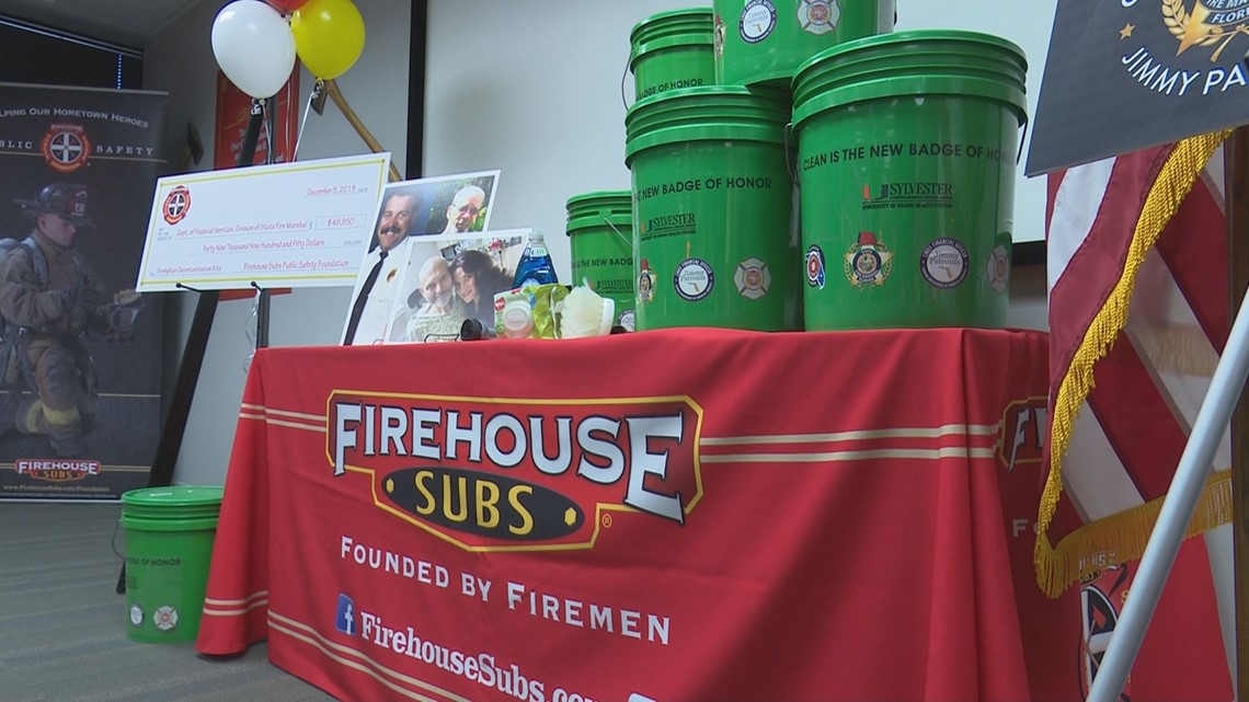Firehouse Subs presents grant to fund decontamination kits for Florida ...