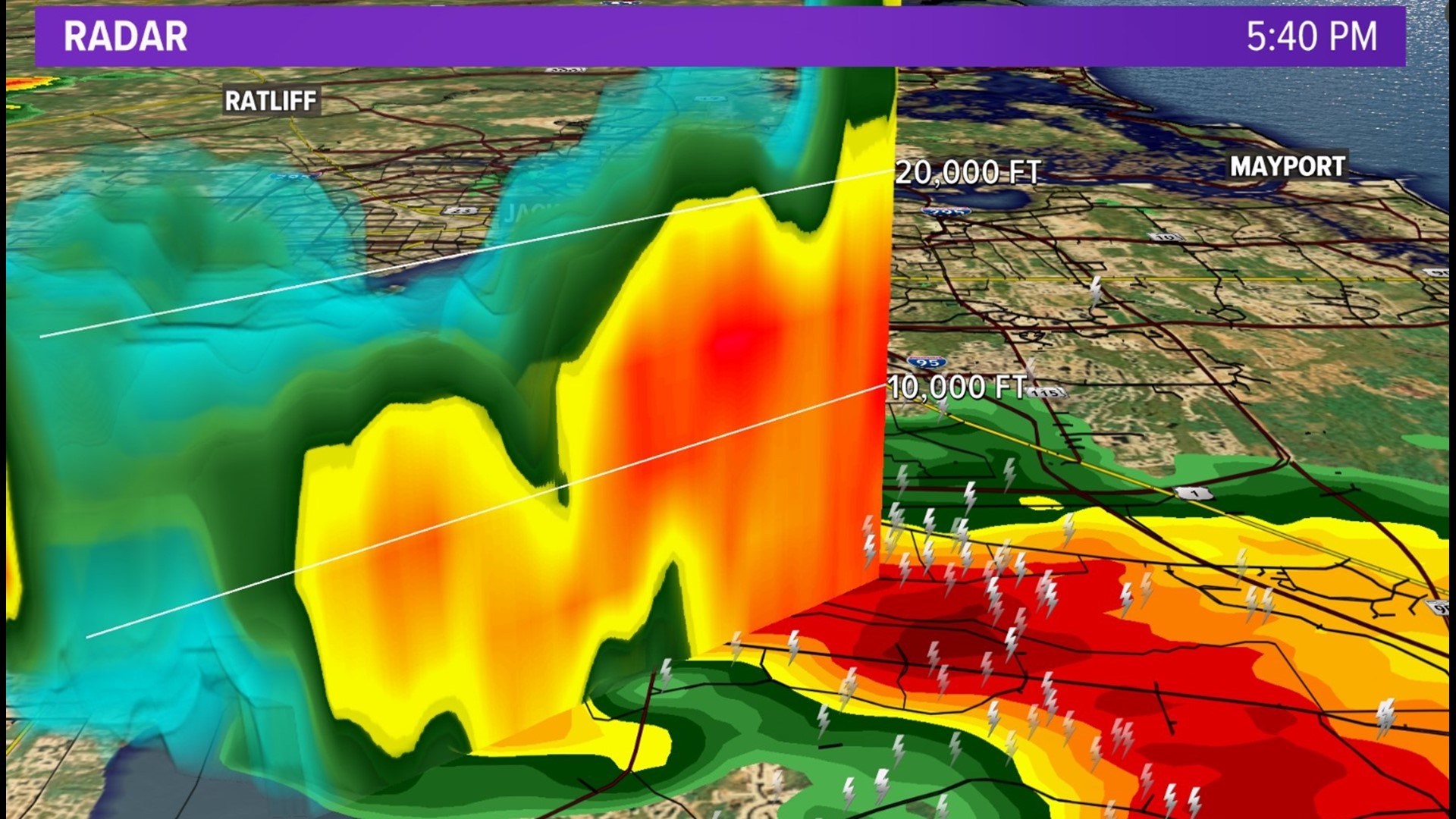 Breaking down Sunday's tornado warning on the First Coast via radar ...
