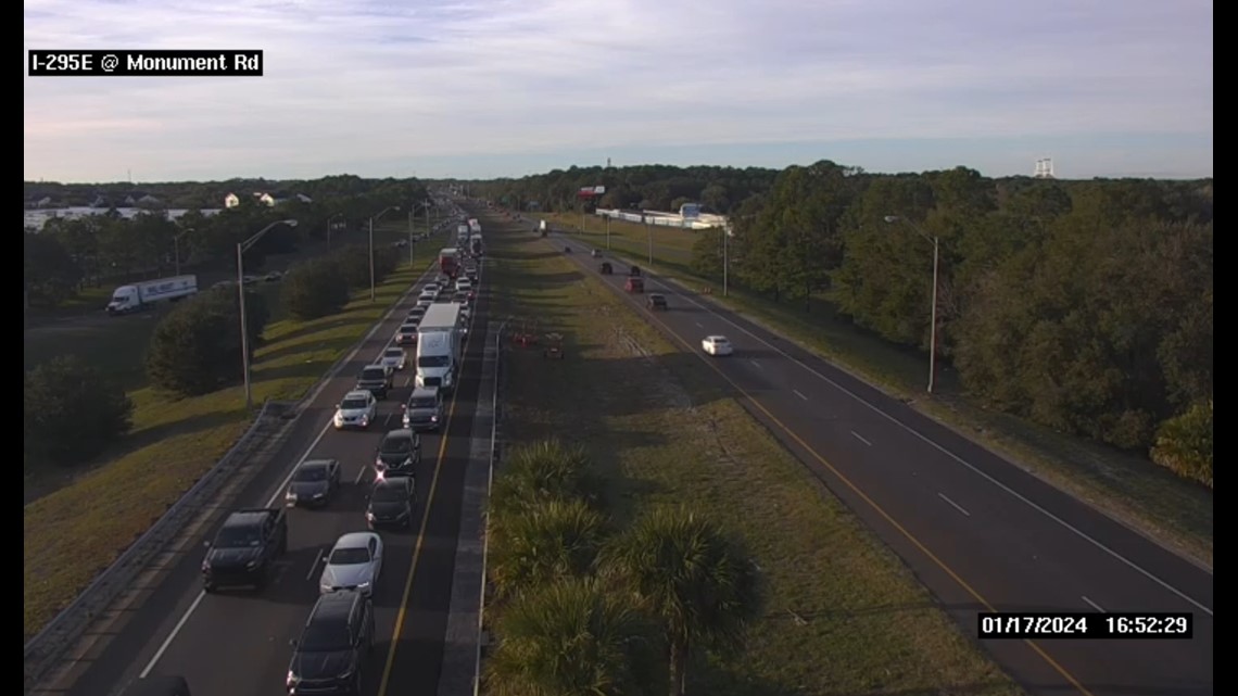 Traffic on I-295 East southbound lanes | firstcoastnews.com