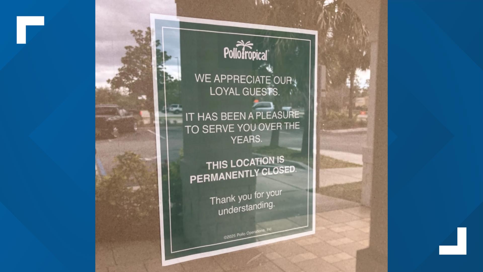 Pollo Tropical abruptly closes its last 3 Jacksonville restaurants ...