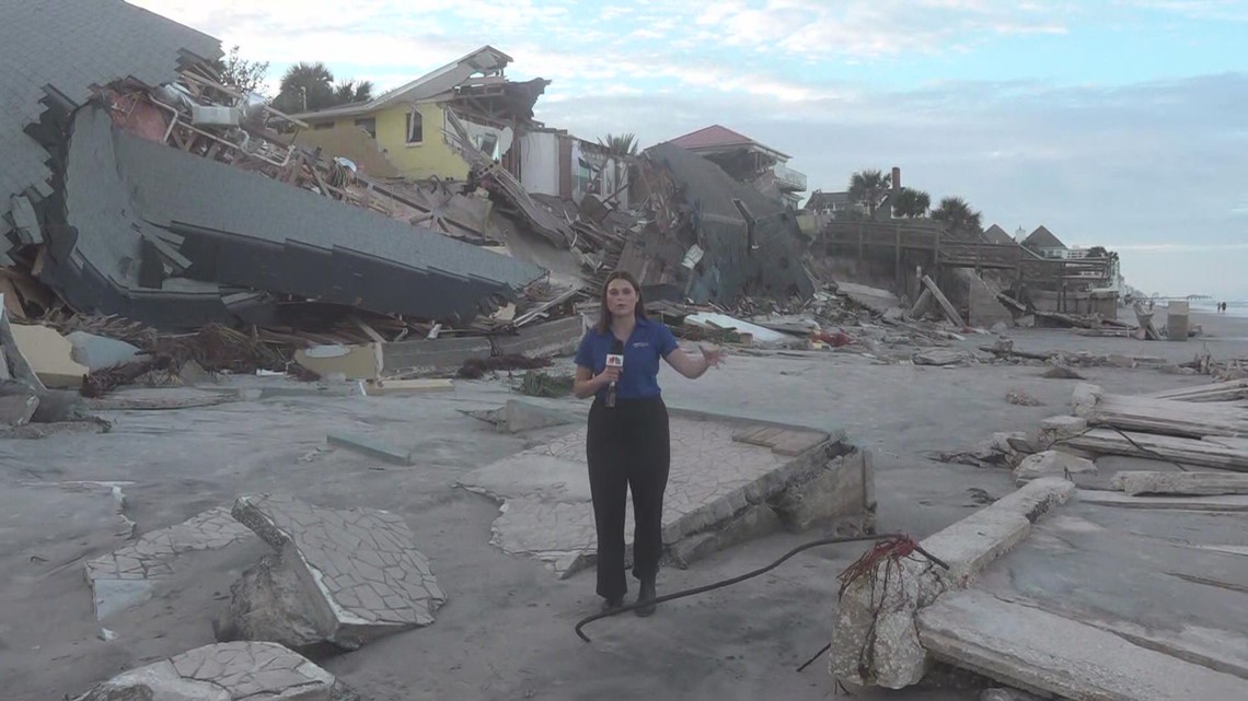 Beach homes in Port Orange crumble during Hurricane Nicole ...