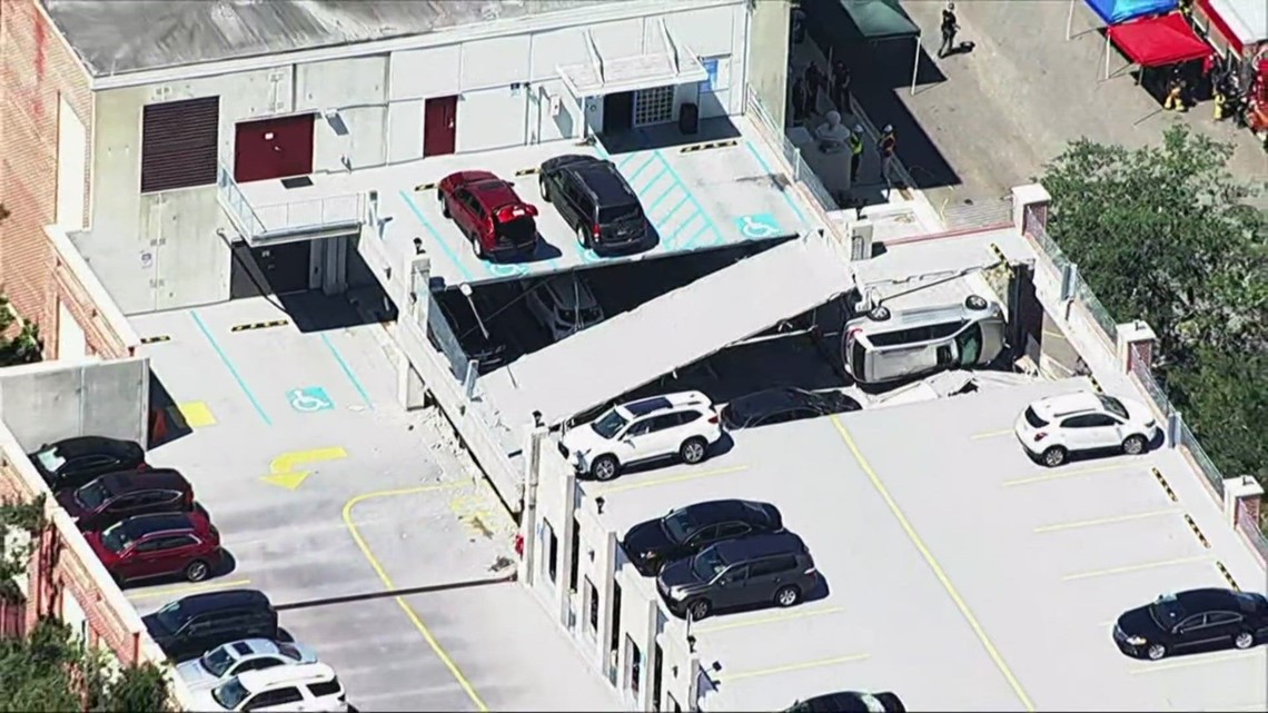Partial parking garage collapse at Ascension St. Vincent hospital ...