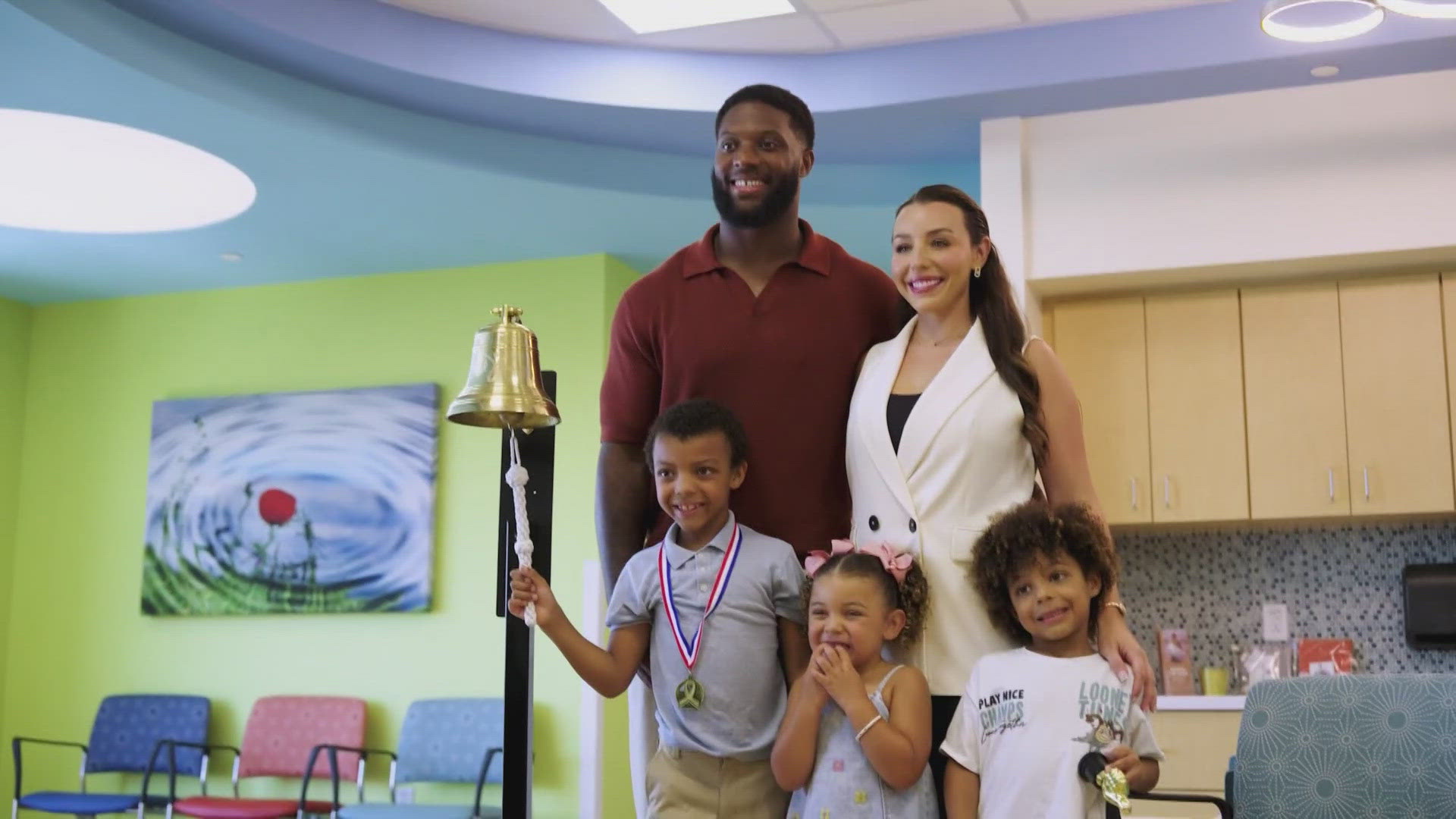 Josh Hines-Allen's son celebrates cancer treatment milestone, rings ...