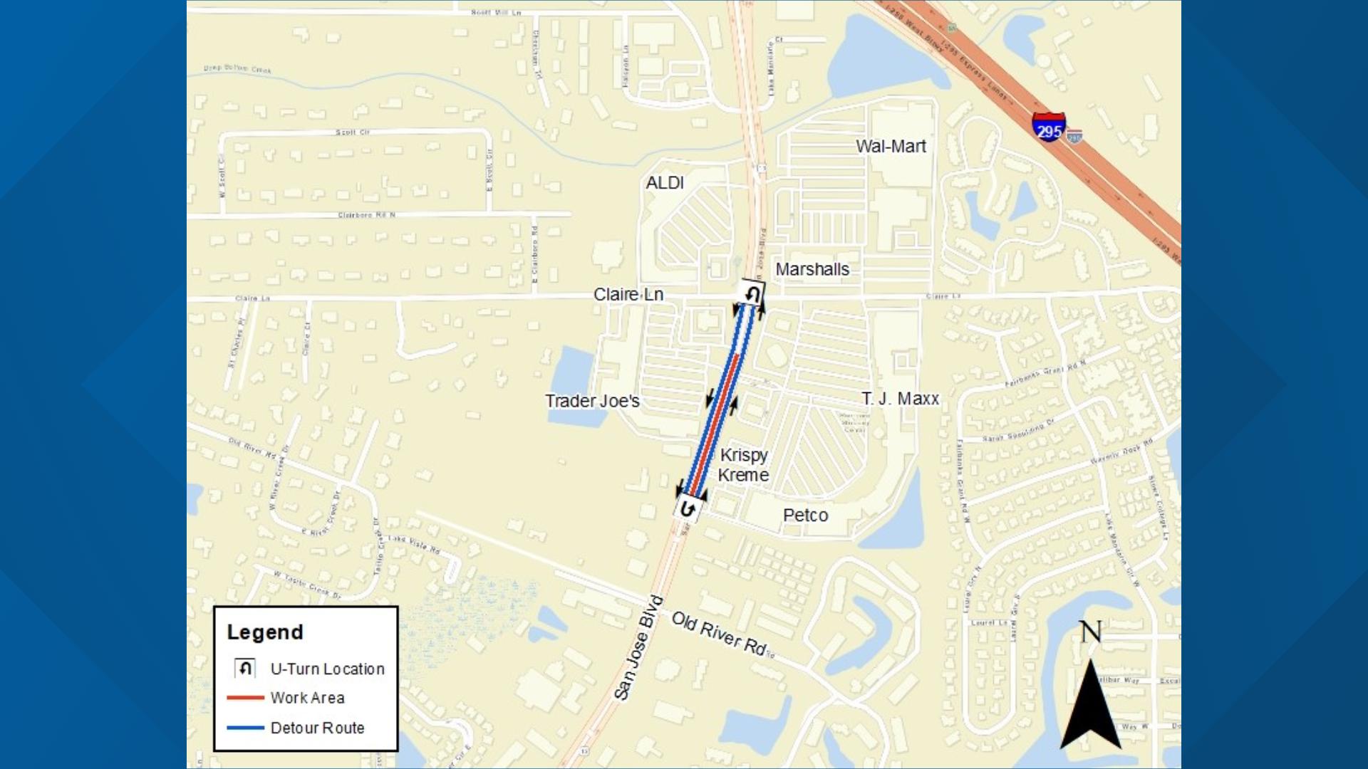 San Jose Boulevard lane closures could last 3 months for water main ...