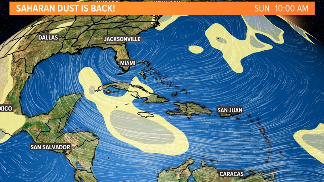 First big plume of Saharan dust headed toward Florida this weekend ...