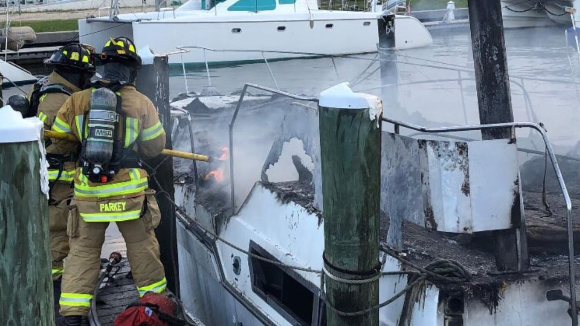 2 boats catch fire at Marineland Marina in St. Augustine ...