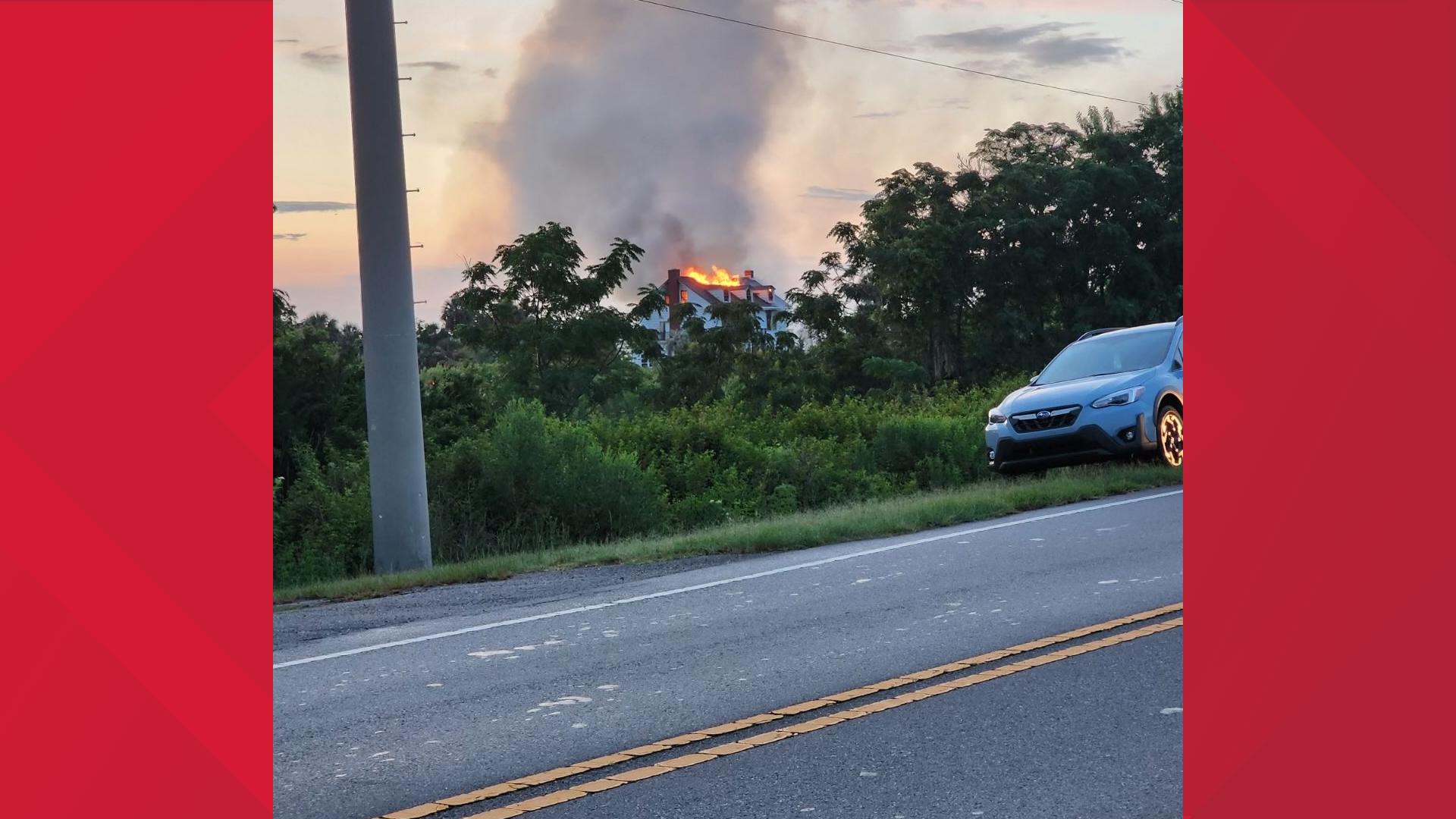 Historic Butler Island Plantation near Darien on fire | firstcoastnews.com