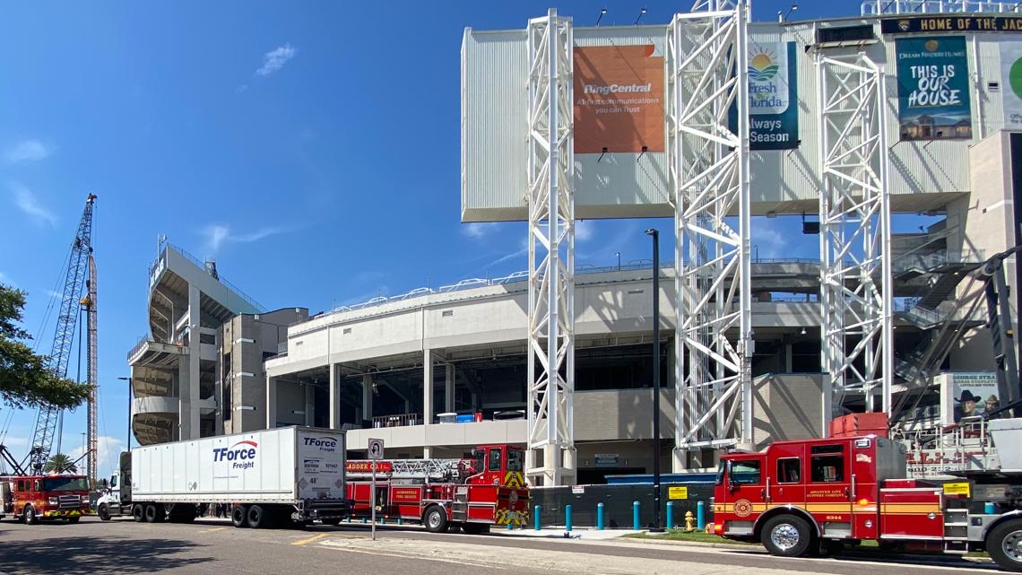 Fire breaks out Jacksonville Jaguars' stadium, causing evacuation ...