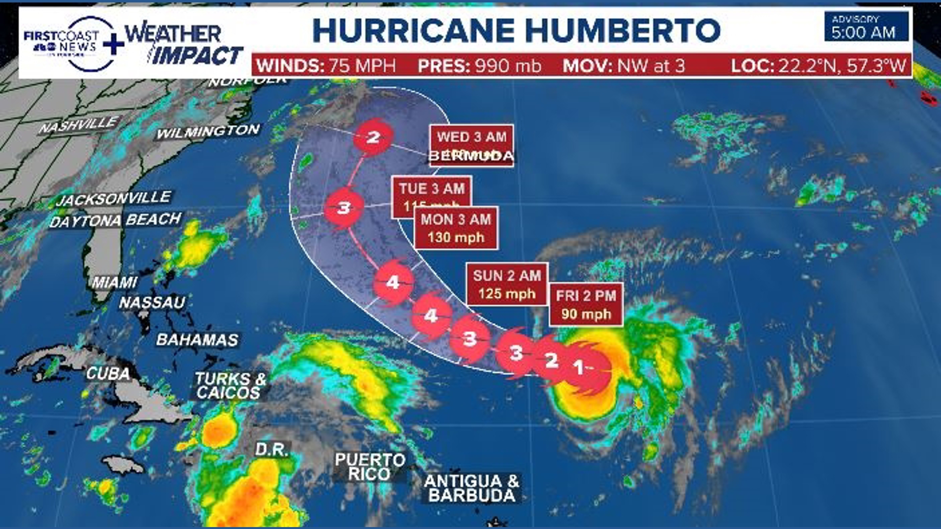 Tropical Storm Humberto forms in Atlantic | firstcoastnews.com