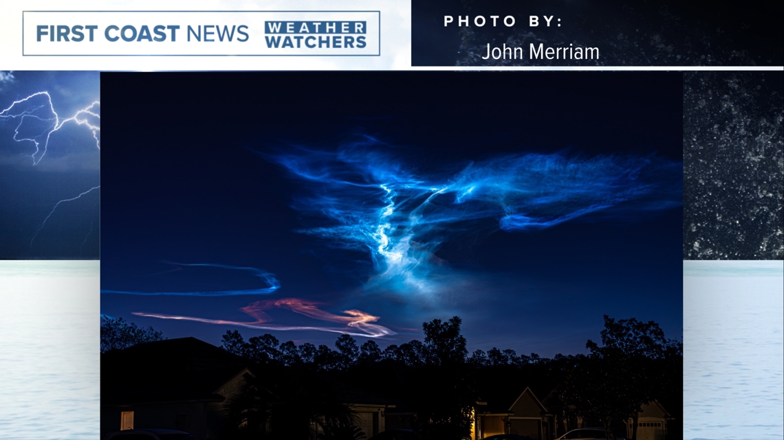 Noctilucent clouds light up First Coast skies after SpaceX launch ...