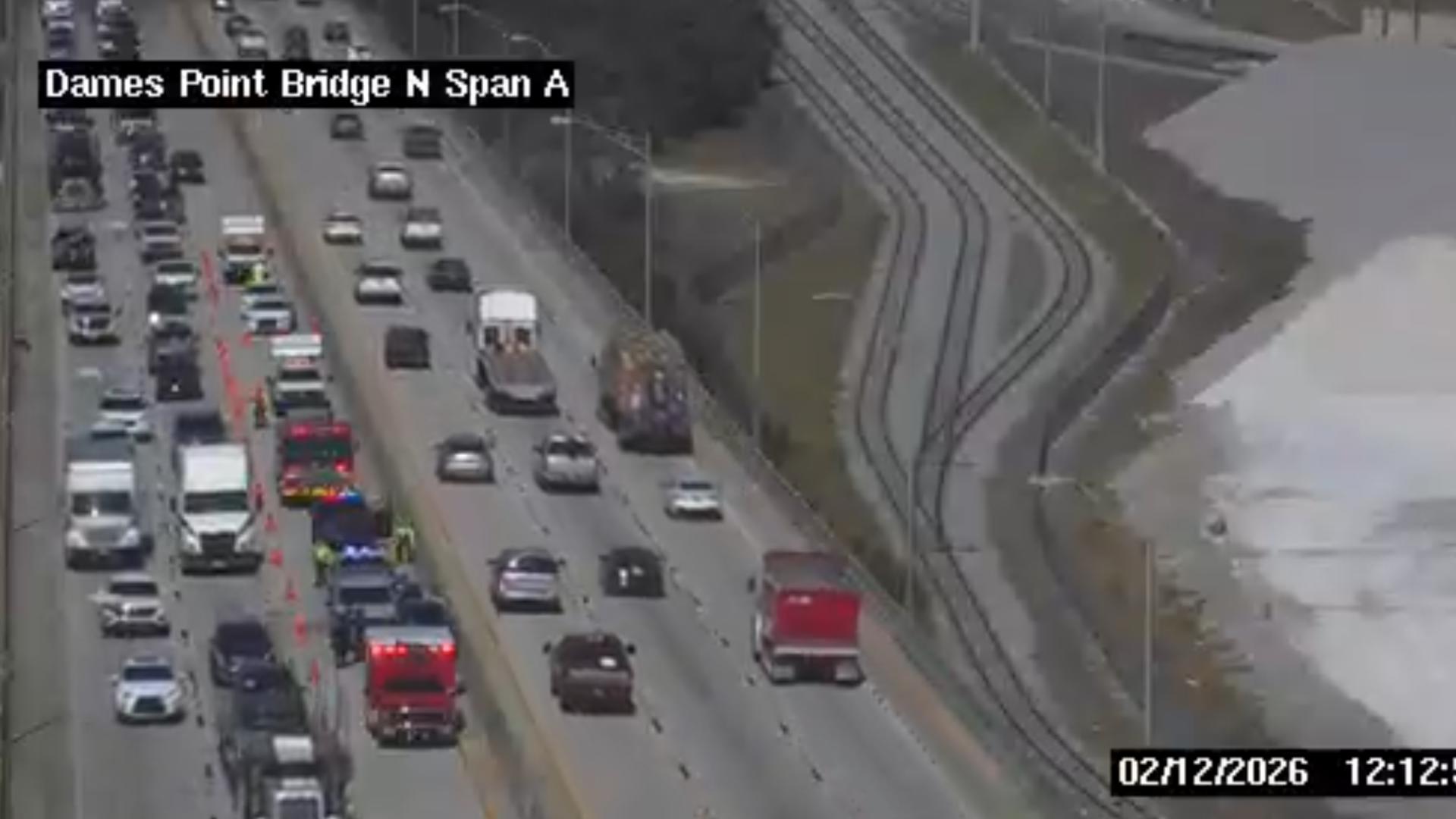 Traffic Alert: Crash on Dames Point Bridge causing delays ...