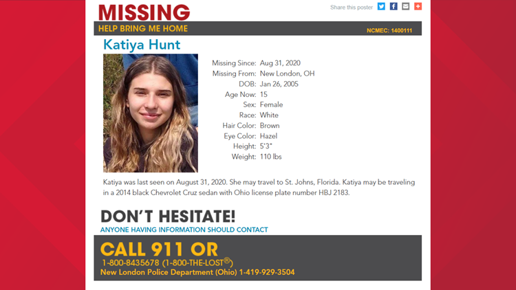 Missing teen girl from Ohio may be in St. Johns County | firstcoastnews.com