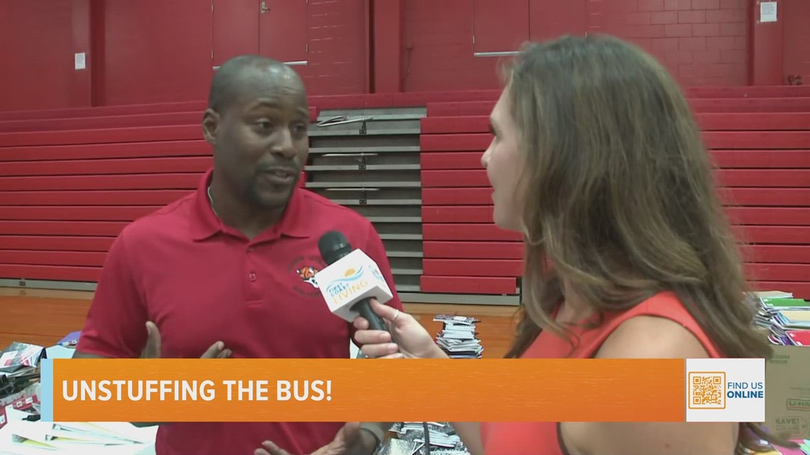 Principal Moreland speaks at Andrew Jackson High School during Unstuff ...