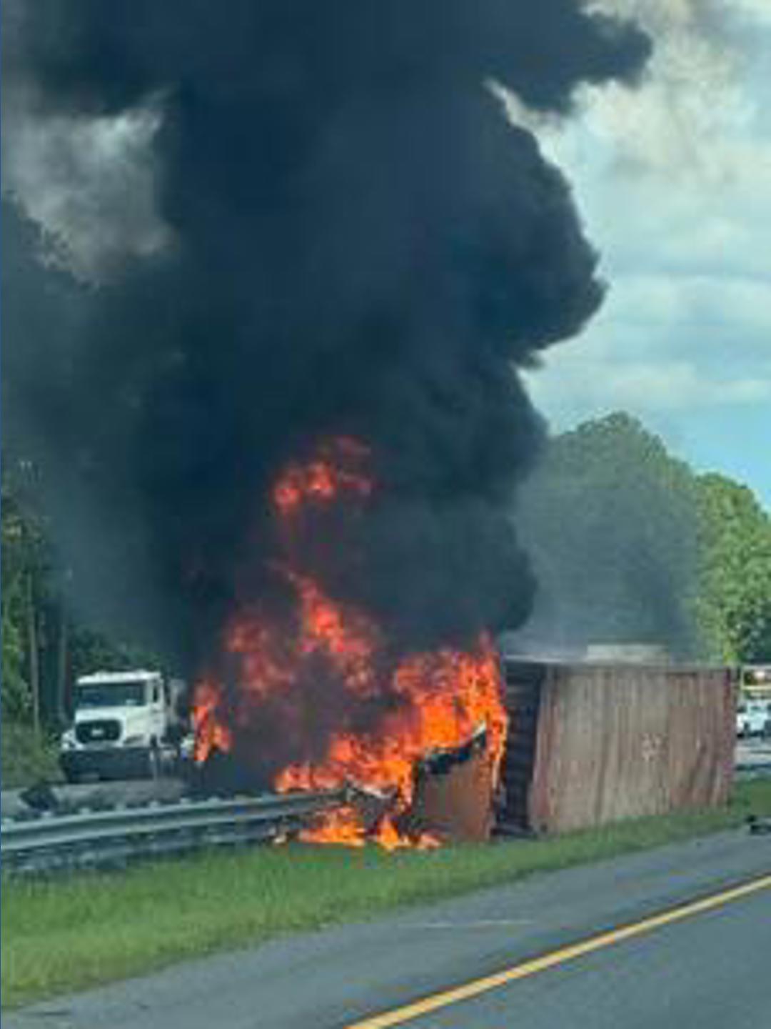 Jacksonville man suffers critical injuries in fiery semi-truck crash on ...