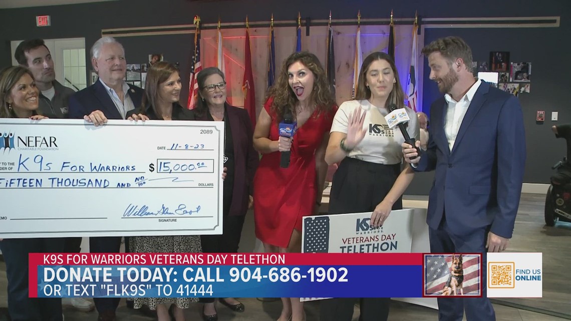 NEFAR donates $15,000 to K9s for Warriors | firstcoastnews.com