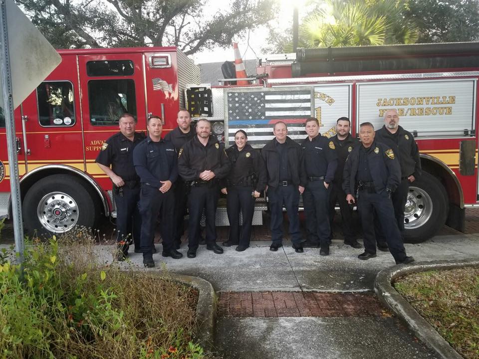 JSO officers thank JFRD for helping officer injured in high-speed chase ... JSO officers thank JFRD for helping officer injured in high-speed chase ...