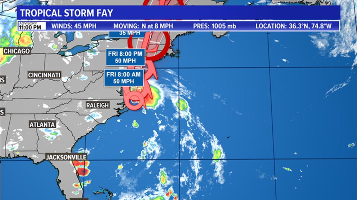 Tropical Storm Fay heading north | firstcoastnews.com