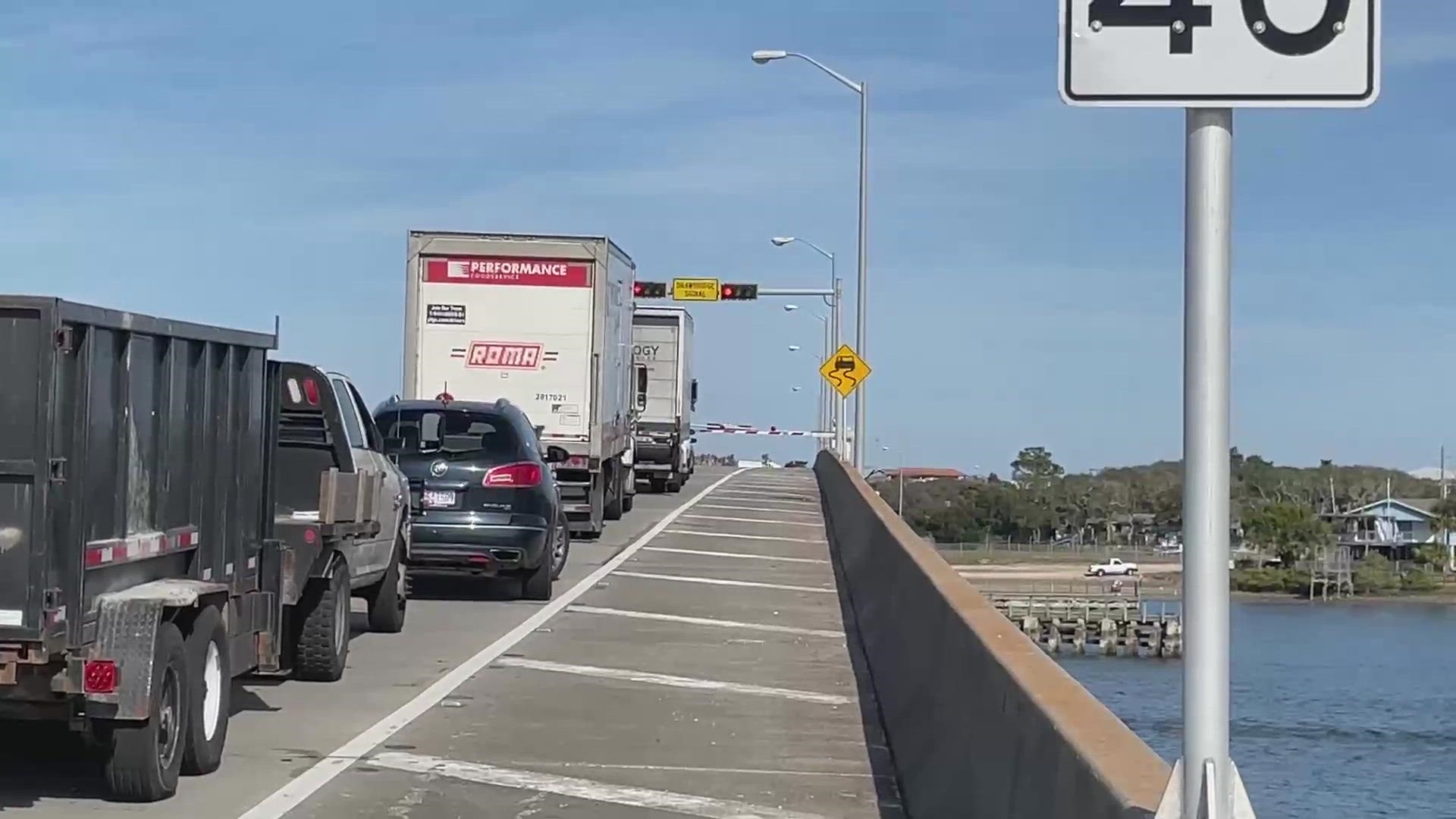 206 bridge causing backup in St. Johns County, commuters stranded ...