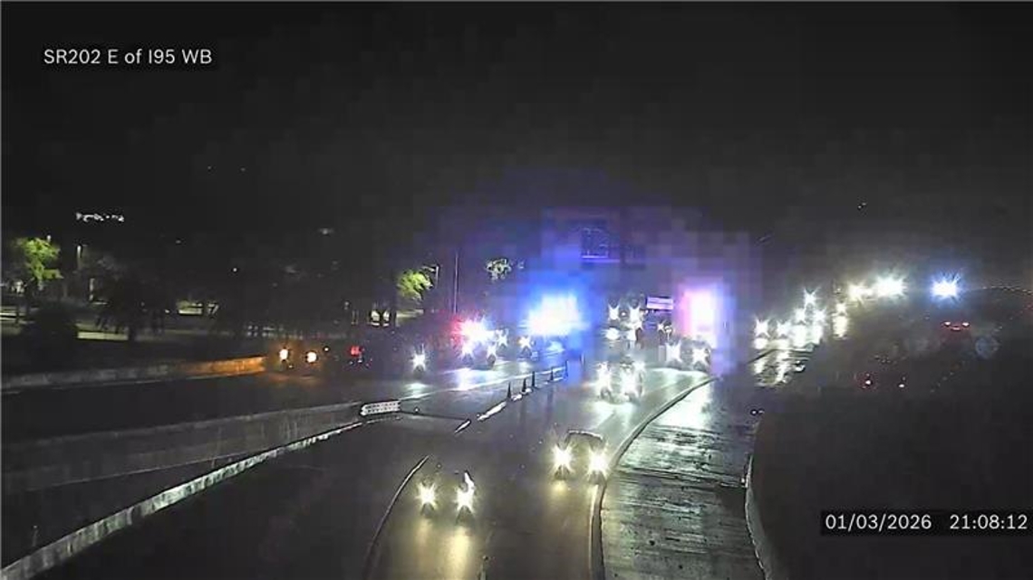 Lanes closed at J. Turner Butler Boulevard due to crash ...