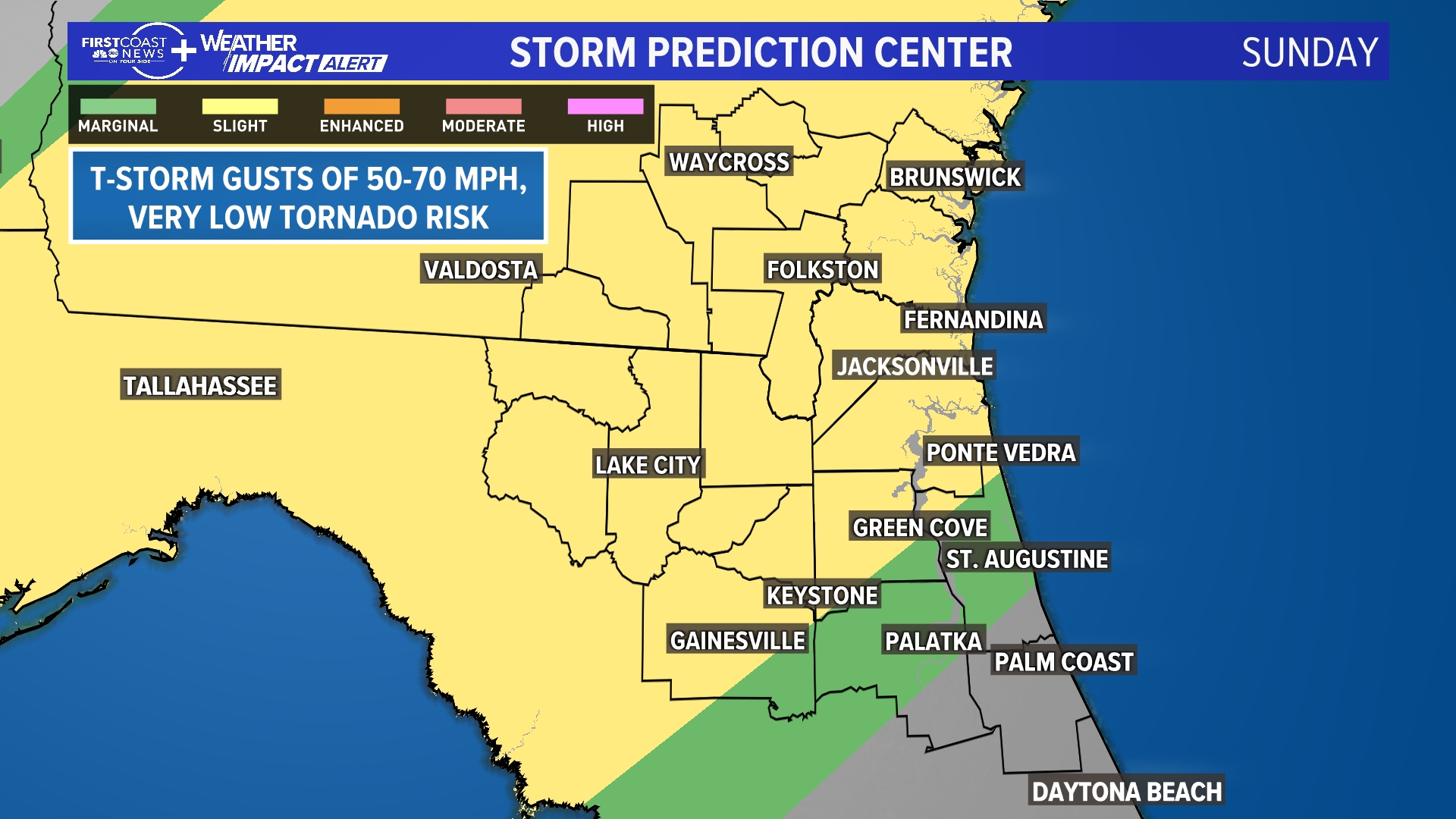 Weather Impact Alert Day for Sunday Feb. 16 | firstcoastnews.com