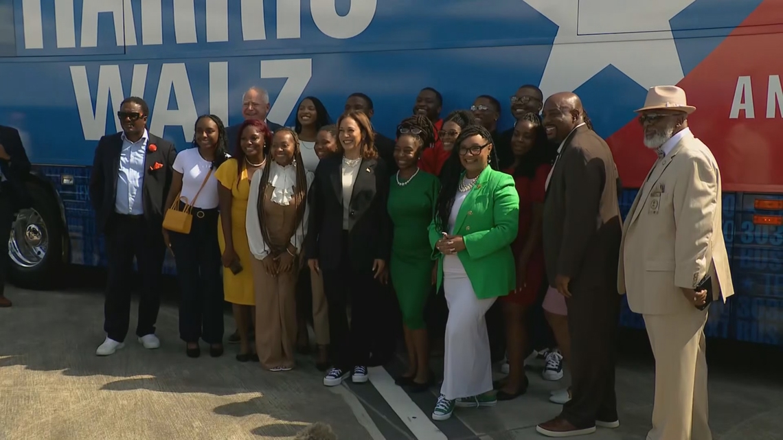VP Harris starts campaign bus tour in Southeast Georgia ...
