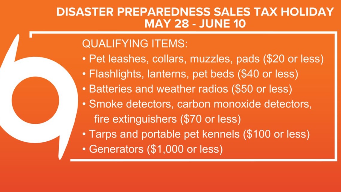 Florida's Disaster Preparedness Sales Tax Holiday runs from May 28 to ...