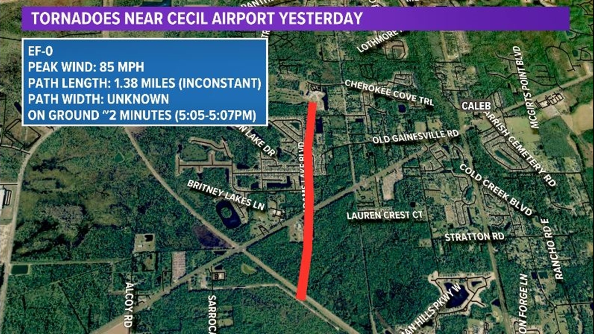 National Weather Service confirms 2 tornados touch down in Duval ...