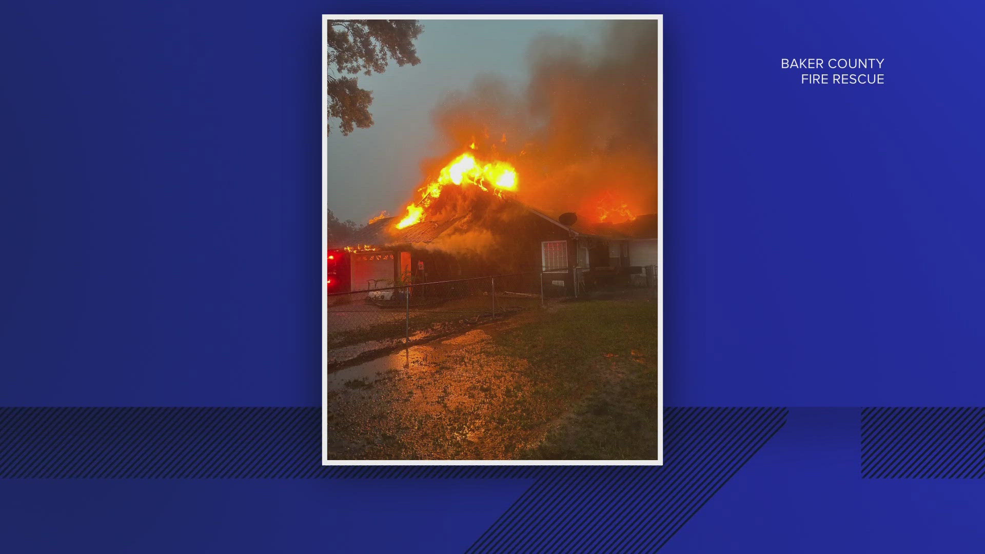 BCFR: Baker County home catches fire from suspected lightning strike | firstcoastnews.com