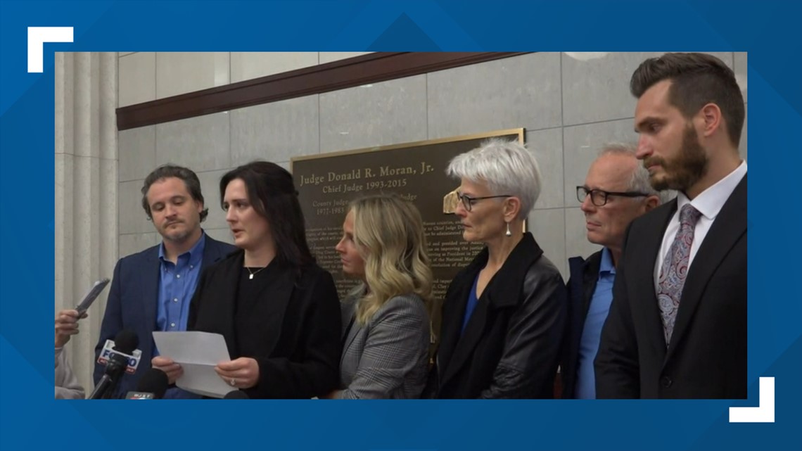 Jared Bridegan's family at courthouse after seeing Henry Tenon ...