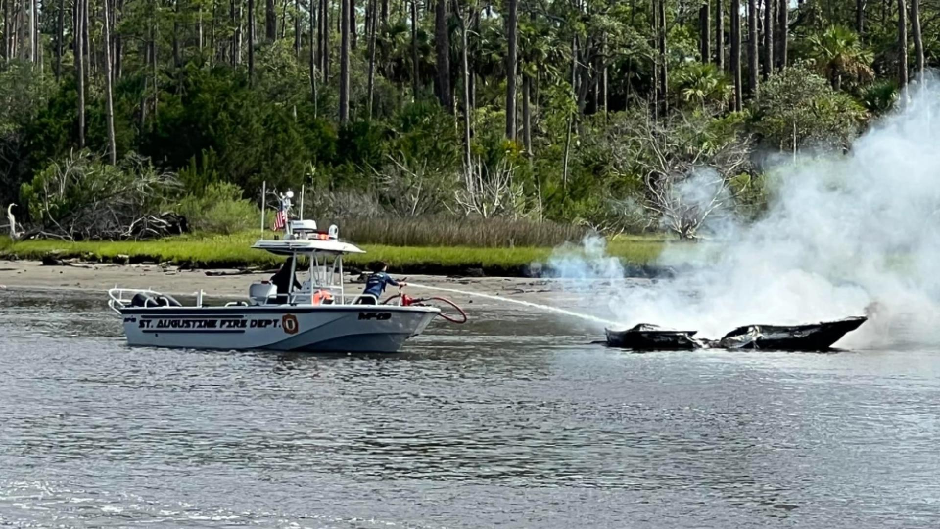 Fully-involved boat fire put out in St. Johns County | firstcoastnews.com