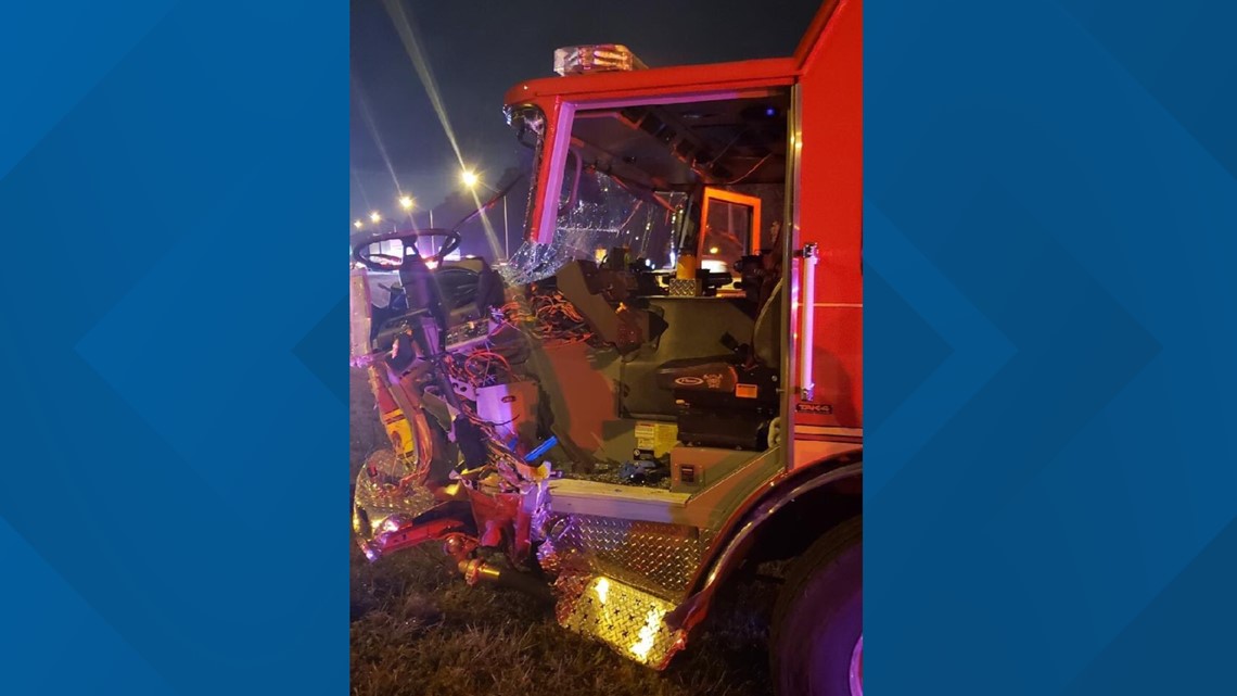 Semi-truck collides with JFRD fire truck on I-95 near JTB ...