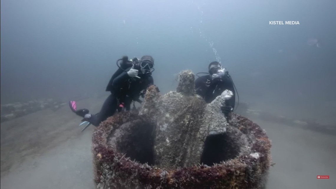 1,000-pound Jesus statue uprighted on ocean floor at popular dive site ...