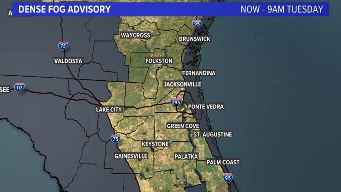 Dense fog advisory in effect across Northeast Florida, Southeast ...