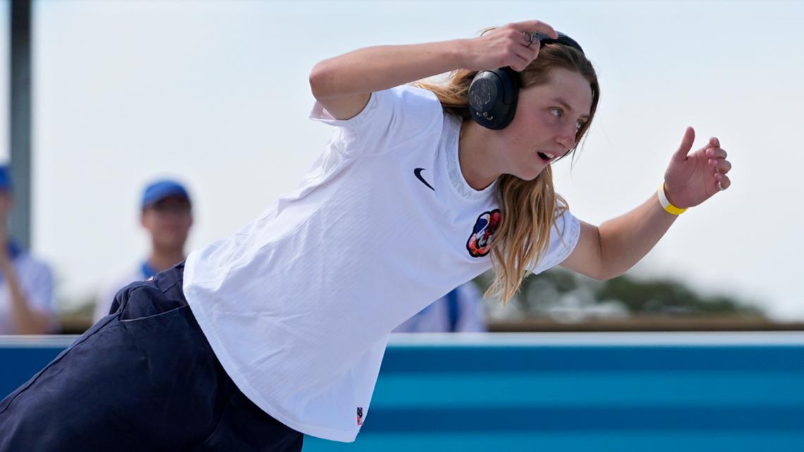 PHOTOS | Fernandina Beach skateboarder Poe Pinson at the 2024 Paris ...