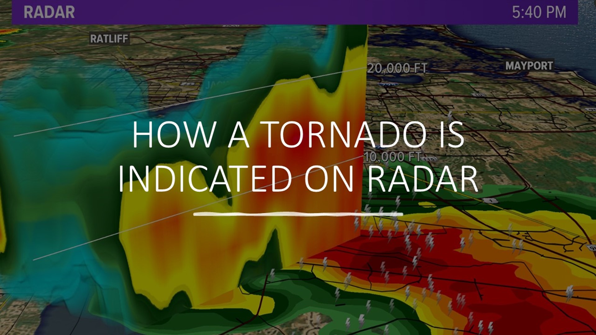 Breaking down Sunday's tornado warning on the First Coast via radar ...