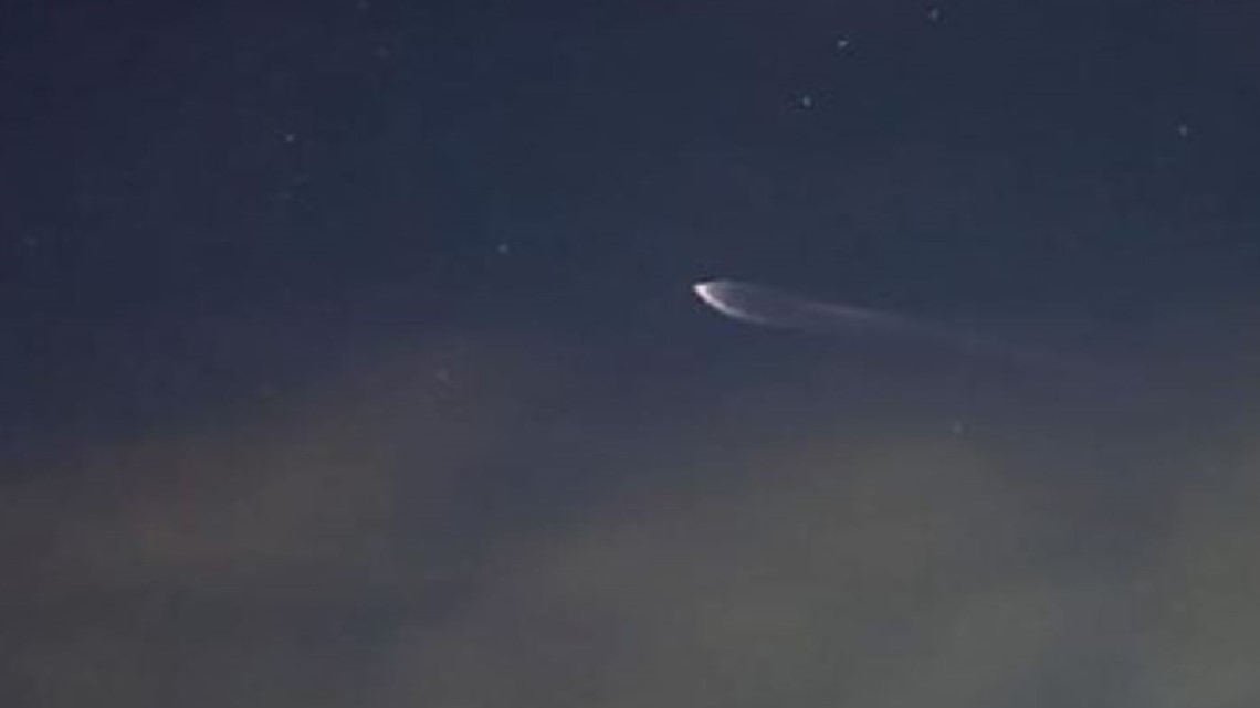 Rocket plume seen cutting through the sky over the First Coast Sunday ...