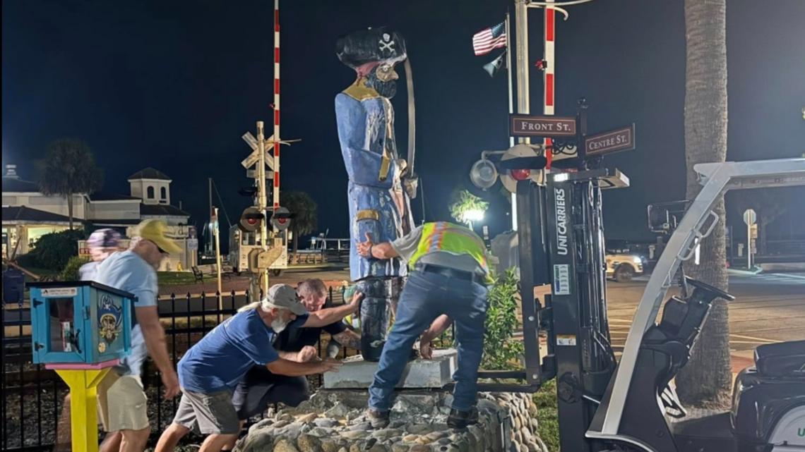 Fernandina Beach's iconic Peg Leg Pete statue relocated to museum ...