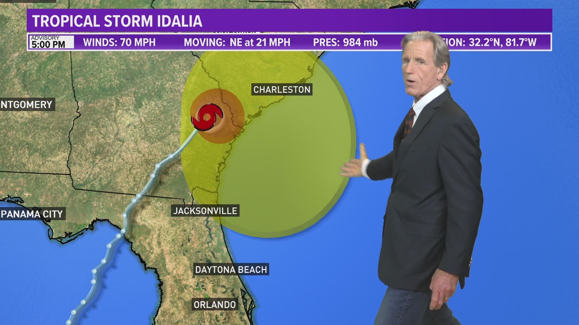 Idalia now a tropical storm, Gusty night for the Fist Coast ...