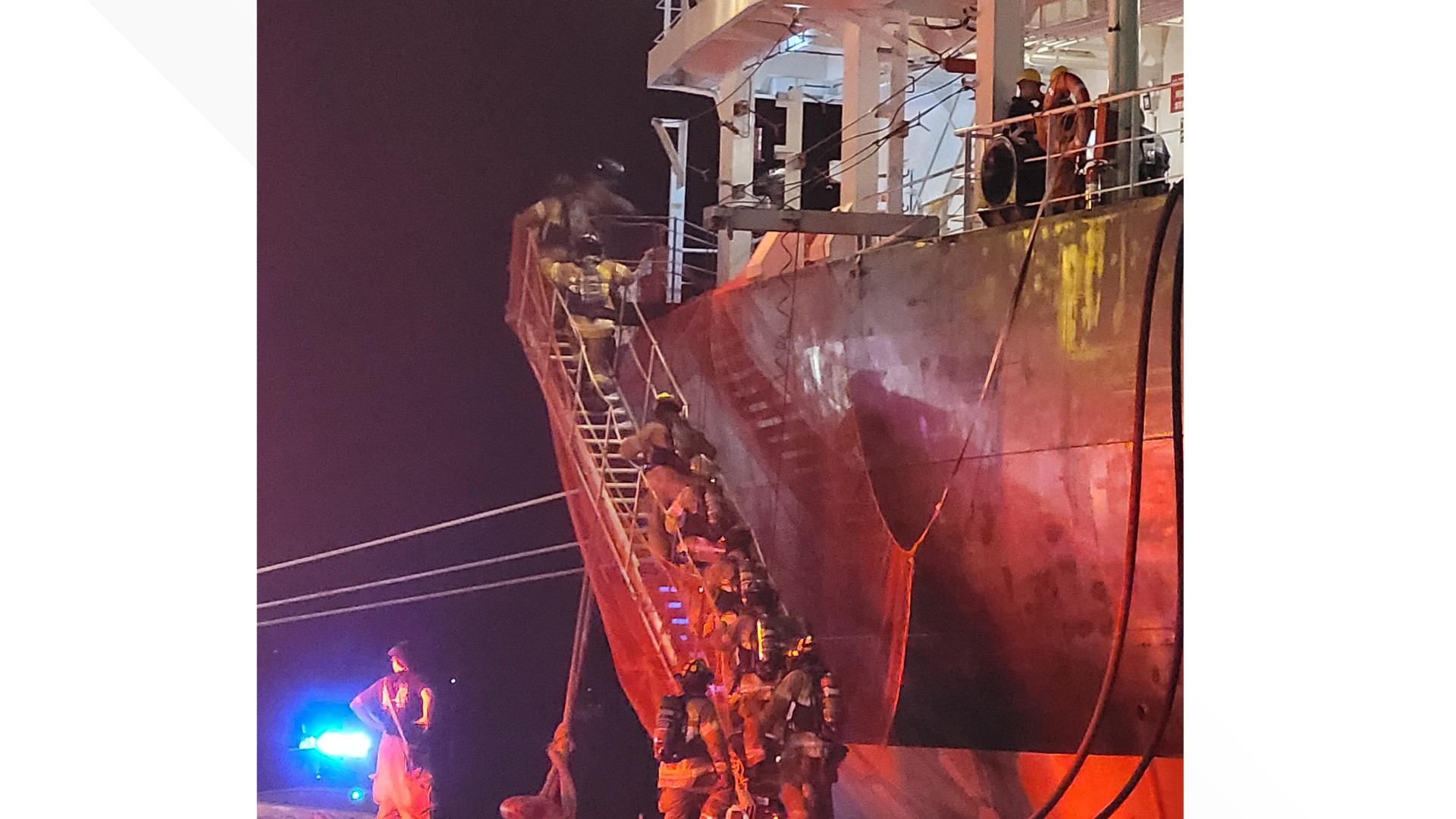 Sunday night cargo ship fire at the Port of Fernandina | firstcoastnews.com