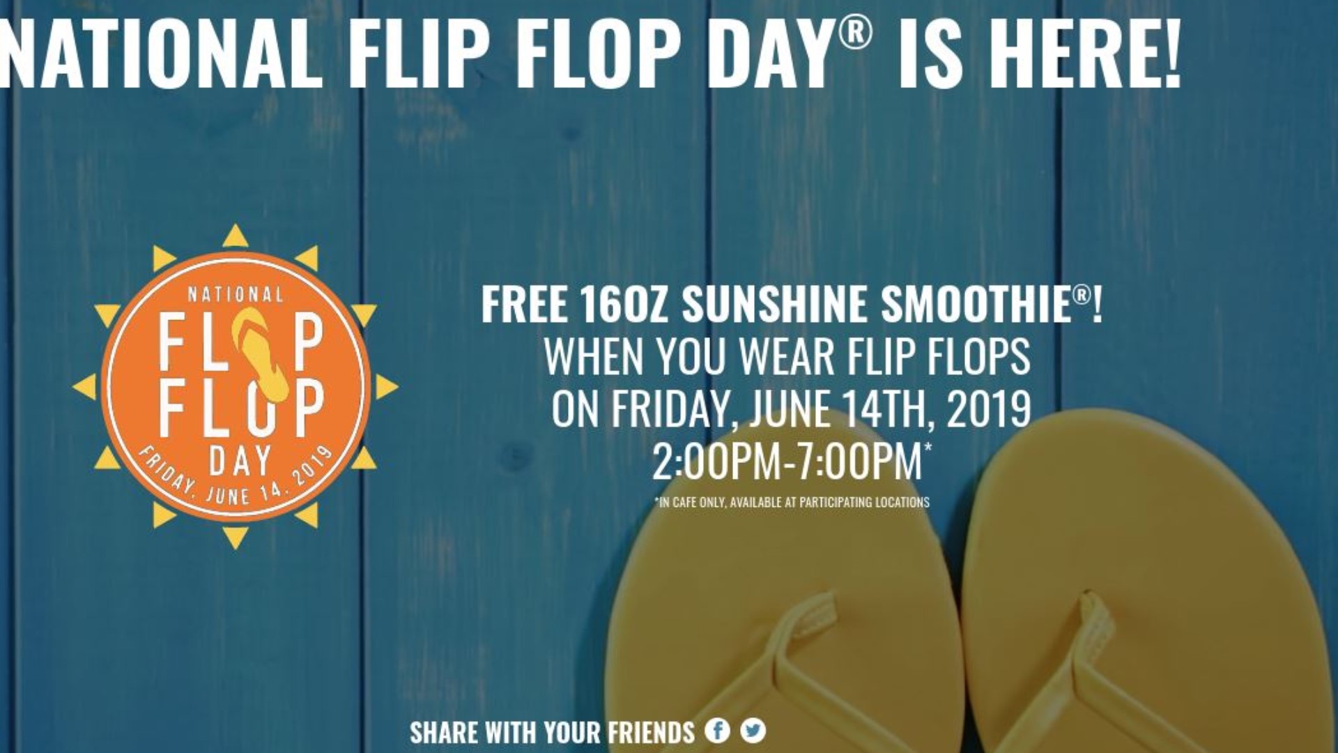 Score a free smoothie on Friday for National Flip Flop Day! 磻 ...
