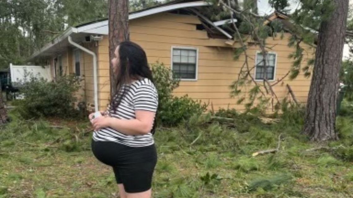 Tree crashes through pregnant Waycross woman's nursery during Hurricane ...