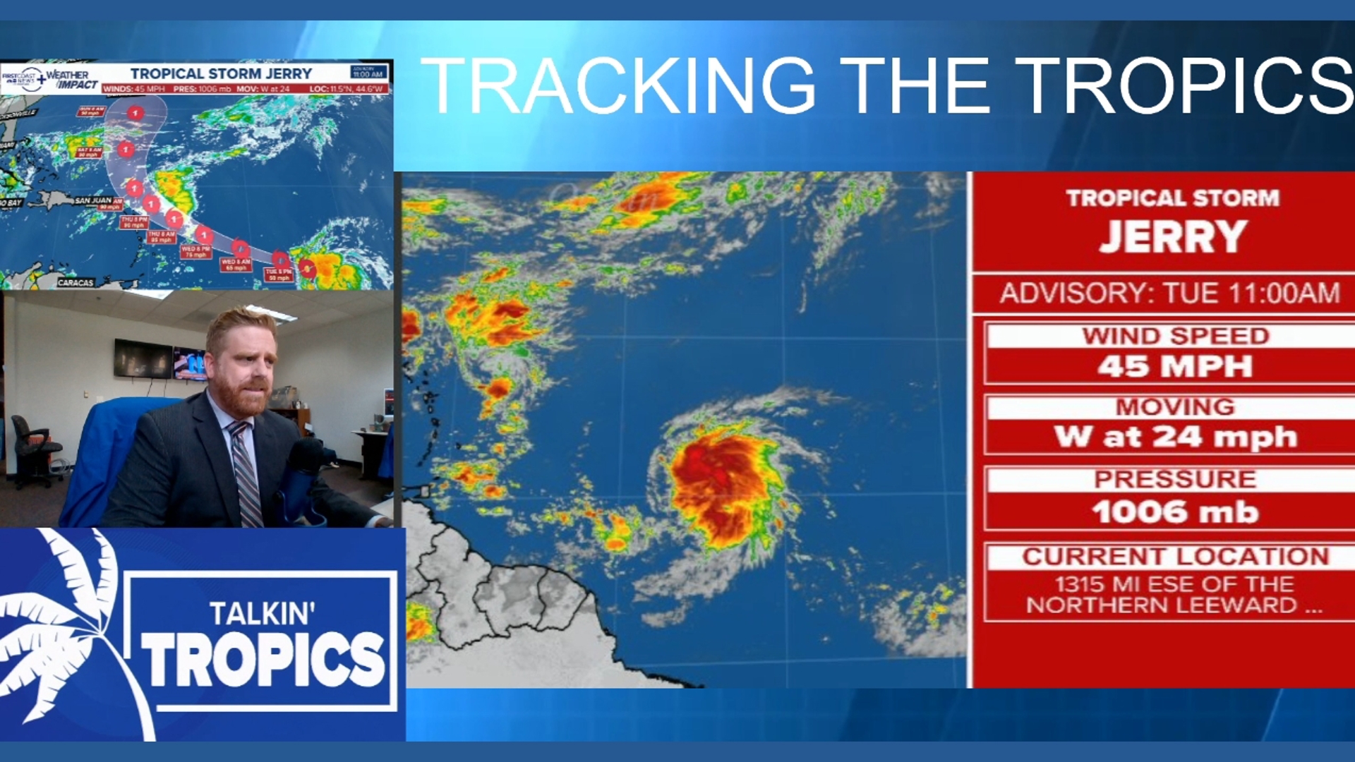 Tropical Storm Jerry forms in the Atlantic, who could be impacted ...