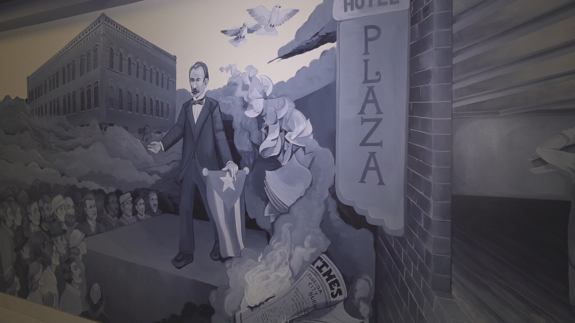 Mural painted inside old El Model Cigar Factory | firstcoastnews.com