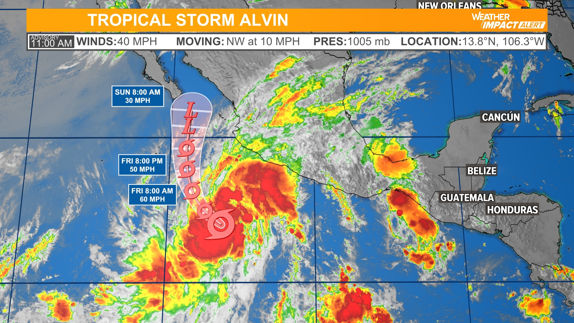 Tropical Storm Alvin forms in Pacific Ocean | firstcoastnews.com