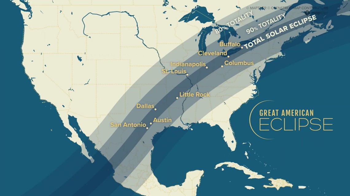 Places driving distance from Florida to view Monday solar eclipse | firstcoastnews.com