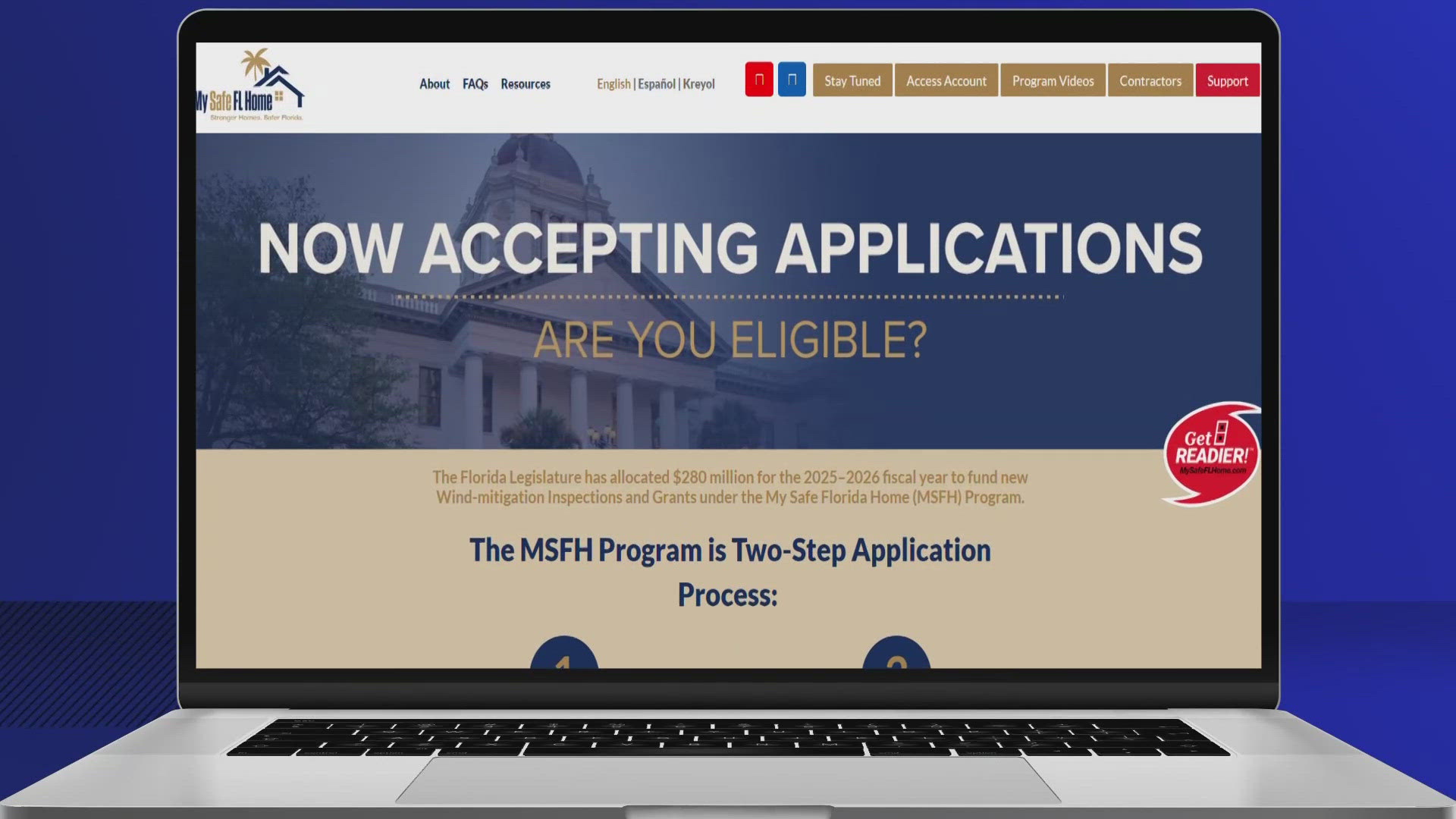 My Safe Florida Home application opens, has website issues ...