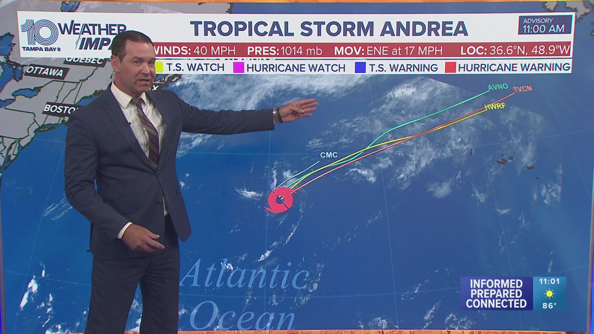 NHC: Tropical Storm Andrea dissipates hours after forming ...