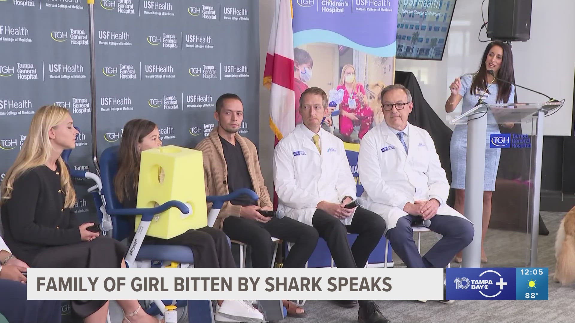 9-year-old girl bitten by shark describes attack at Tampa General ...